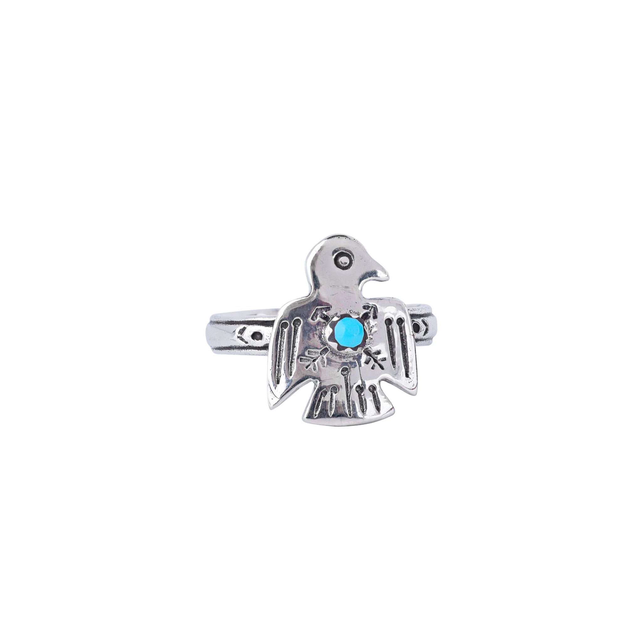 Nomad Turquoise Falcon Ring Size 7