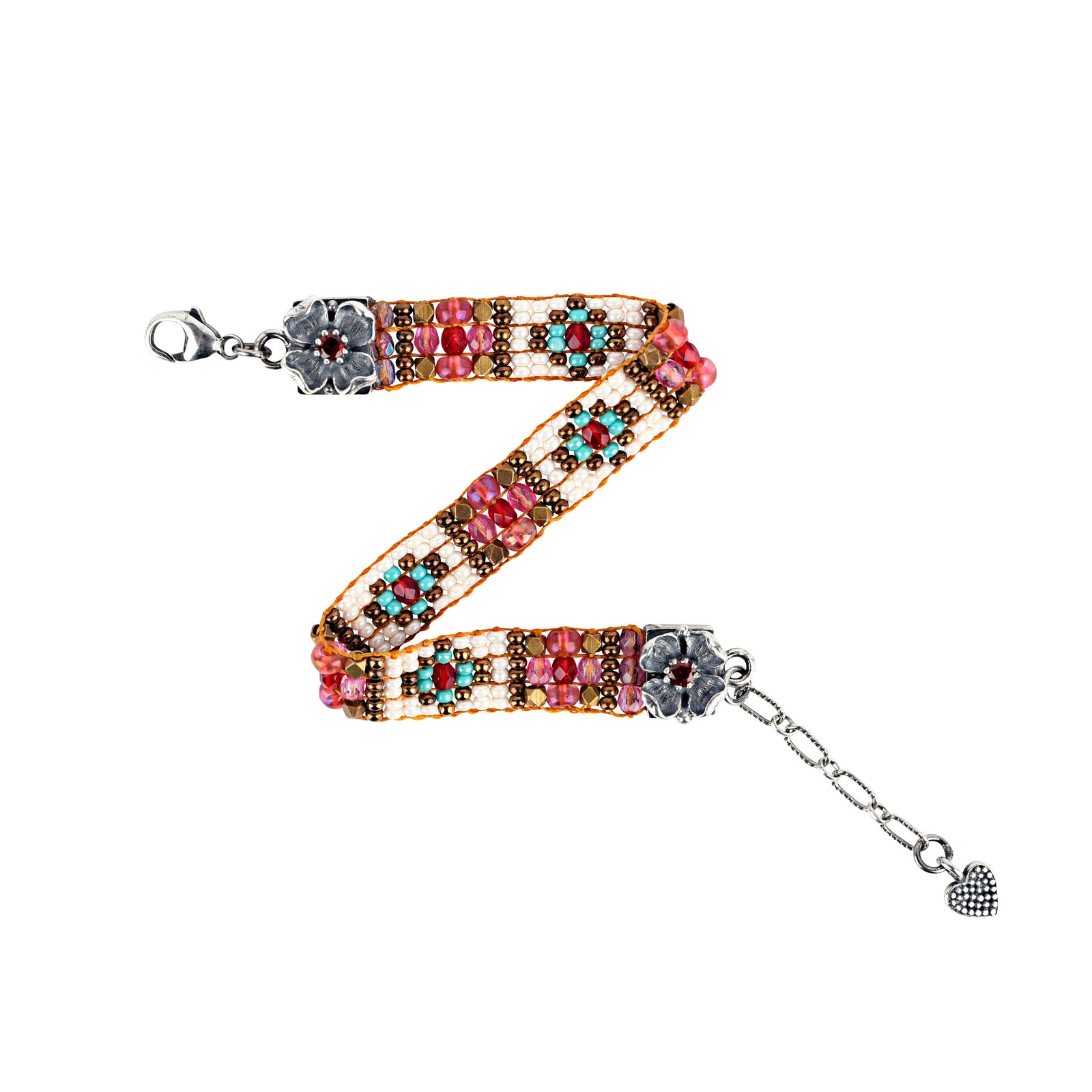 Chili Rose Beaded Bracelet